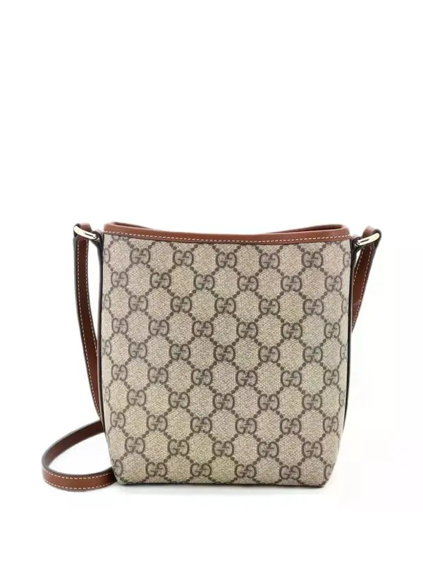 Gucci Gg Emblem Gg Coated Canvas Nano Bucket Bag