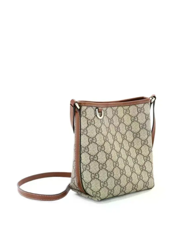 Gucci Gg Emblem Gg Coated Canvas Nano Bucket Bag