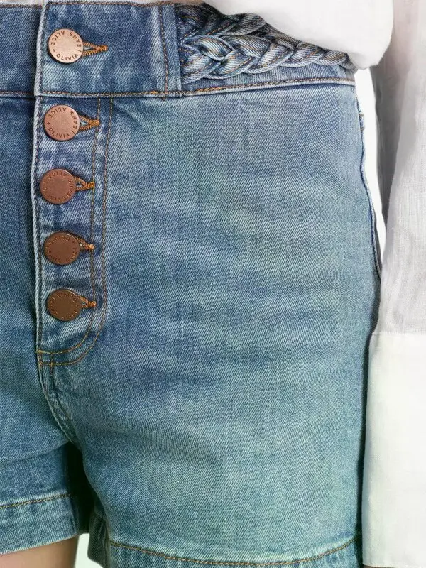 Alice + Olivia Braided Waistband Mini Shorts
