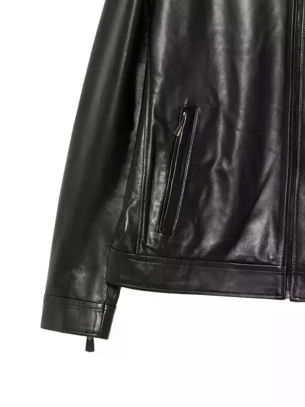 SERGIO MORETTI FIRENZE Zip-up Leather Jacket