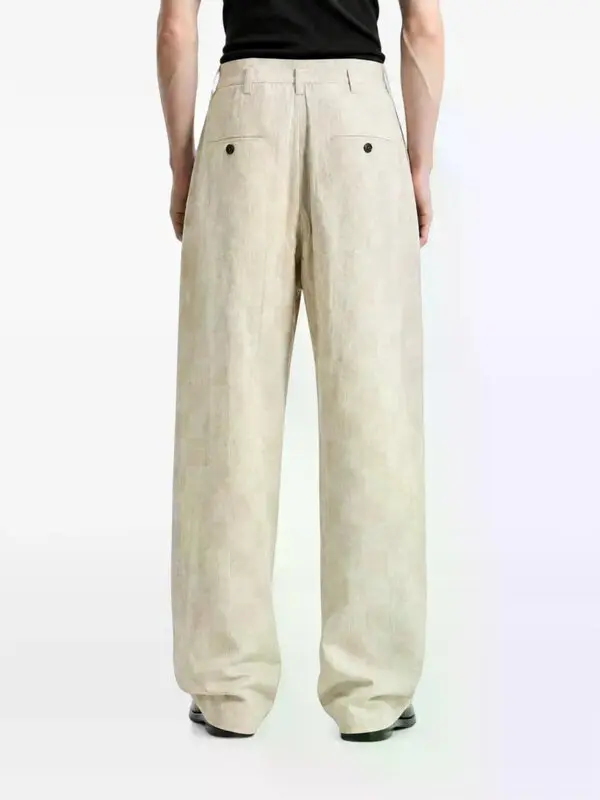 ZIGGY CHEN Check-pattern Pleated Trousers