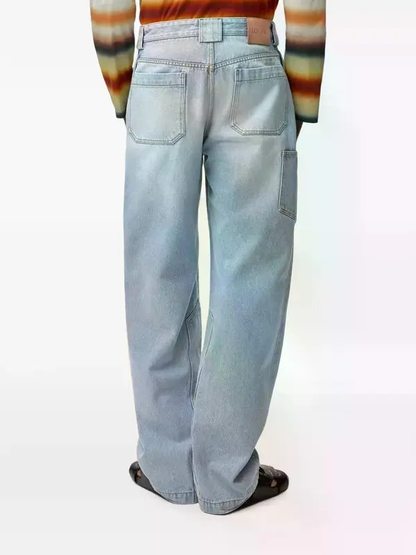 Loewe Washed-effect Panelled Jeans