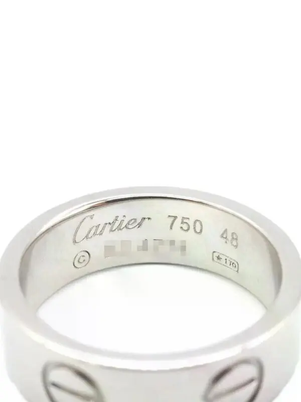 Cartier Love Screw-detail Ring In White Gold