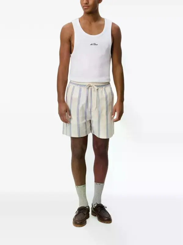 LES DEUX Lawson Vertical-stripe Drawstring Shorts