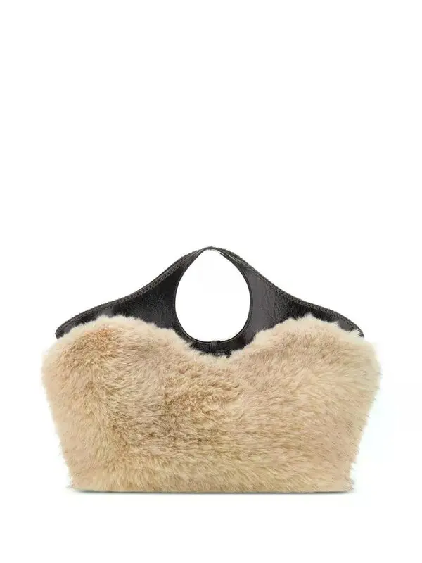 GIANNI CHIARINI Infinity Faux-fur Tote Bag - Neutrals