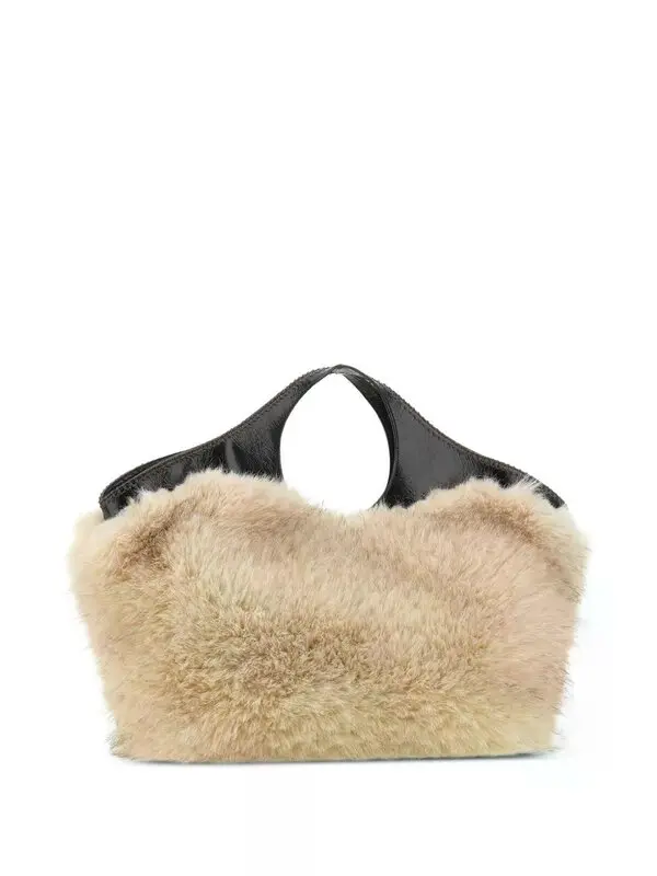 GIANNI CHIARINI Infinity Faux-fur Tote Bag - Neutrals