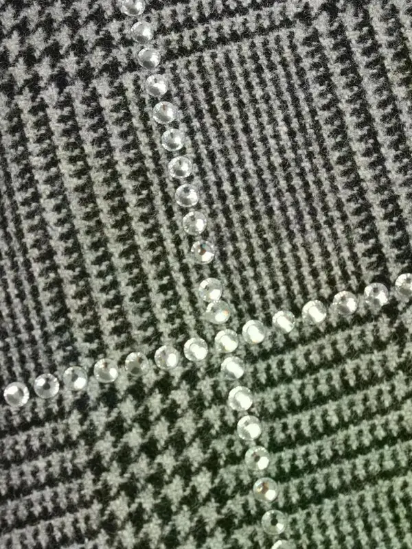 Miu Miu Rhinestone-embellished Plaid Mini Skirt