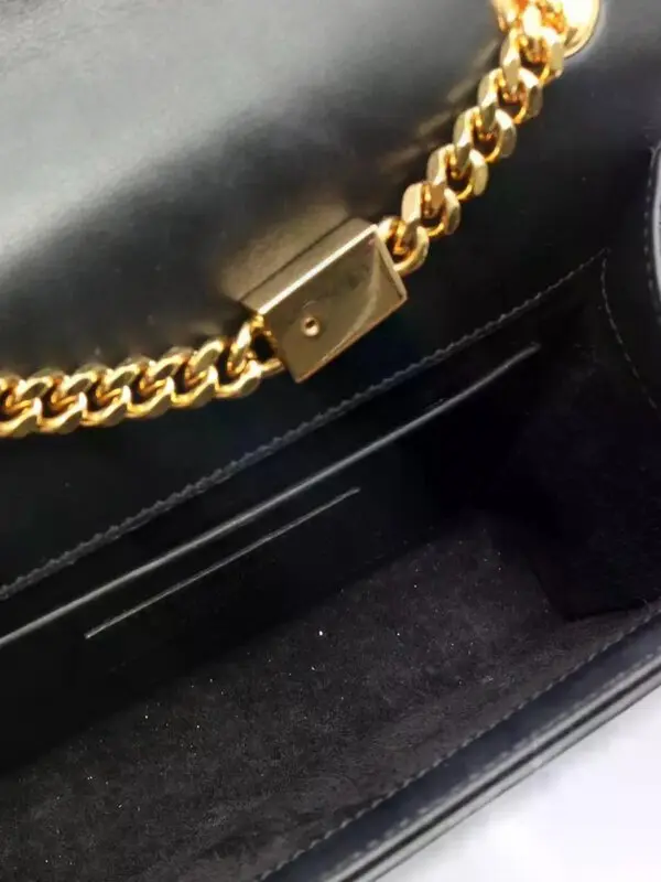 Saint Laurent Leather Shoulder Bag With Tassel Detail - Black