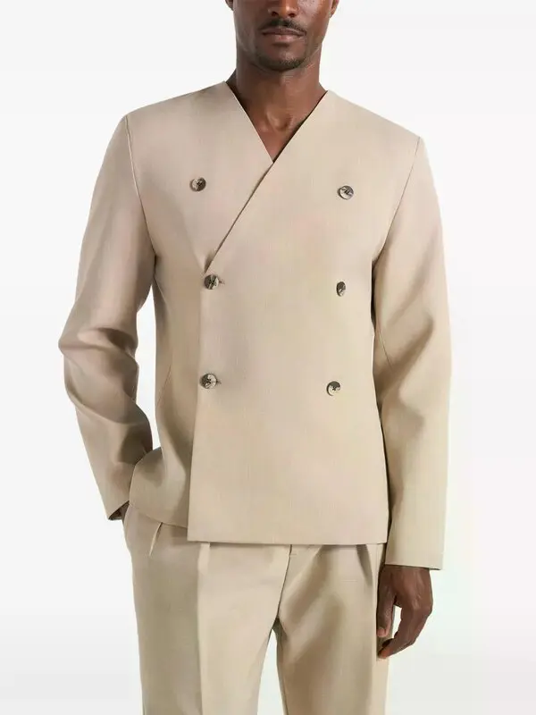 Manière De Voir Timeo Tailored Kimono Blazer Beige