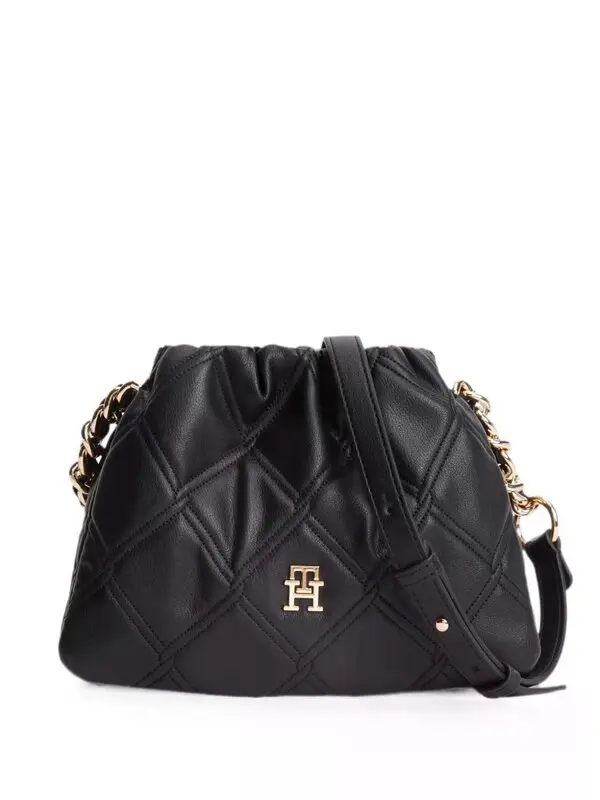 Tommy Hilfiger Quilted Logo Plaque Crossbody Bag
