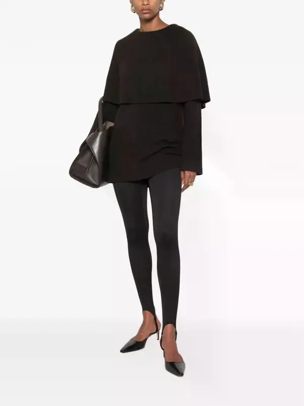 LISA YANG Jaylani Cape-overlay Cashmere Sweater - Brown