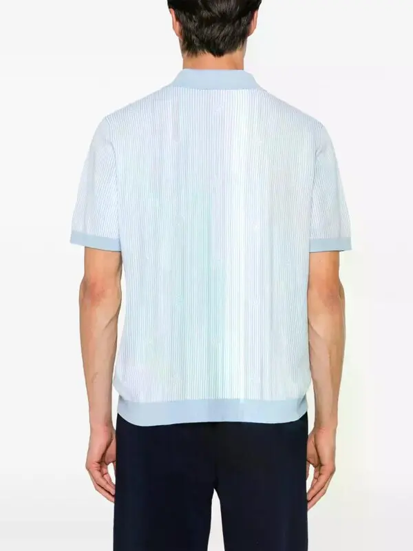Casablanca Monogram-jacquard Striped Polo Shirt