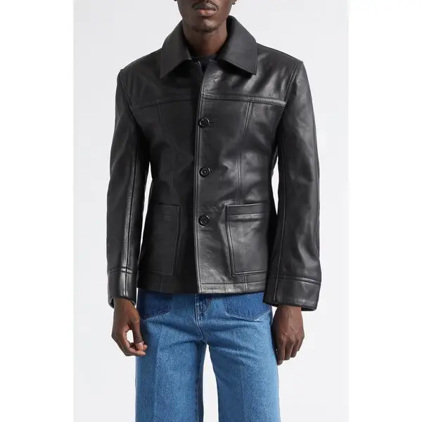LU'U DAN Creep Leather Jacket - Black