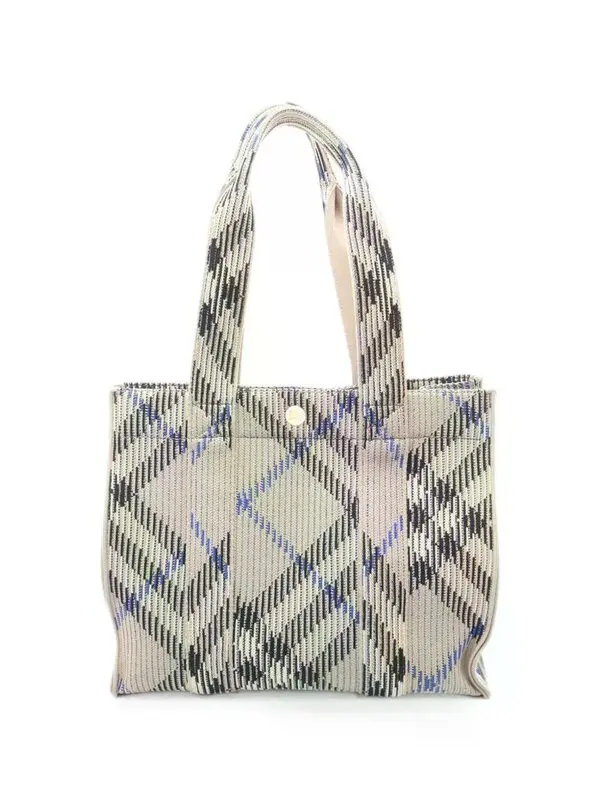 Burberry Check Print Tote Bag