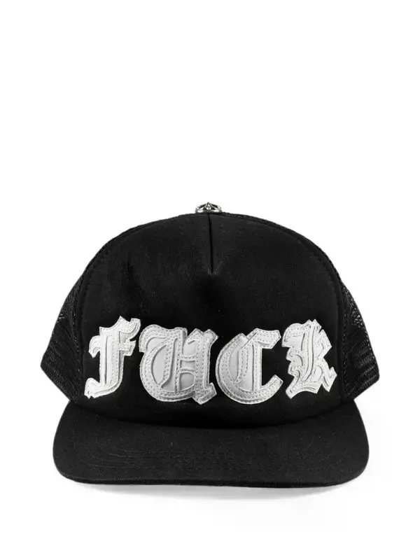 Chrome Hearts Letter Patch Trucker Hat - Black