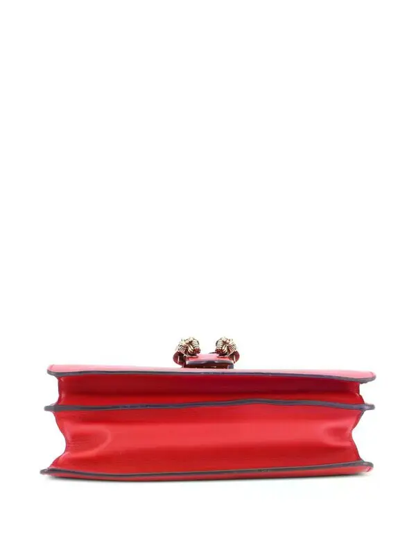 Gucci Dionysus Bamboo Top Handle Bag Leather Medium Satchel - Red