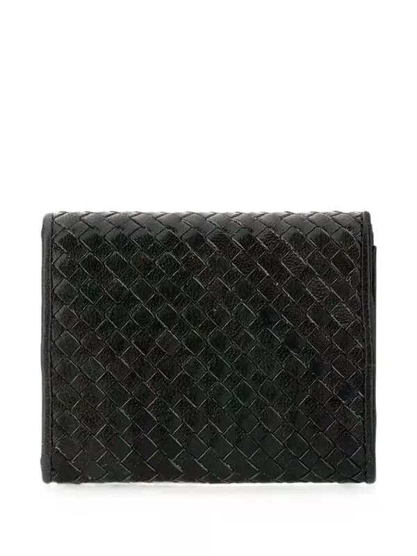 Prada Woven-design Foldover Wallet - Black
