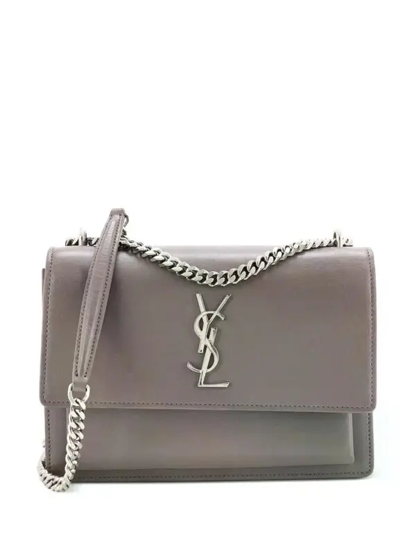 Saint Laurent Sunset Medium Crossbody Bag - Grey