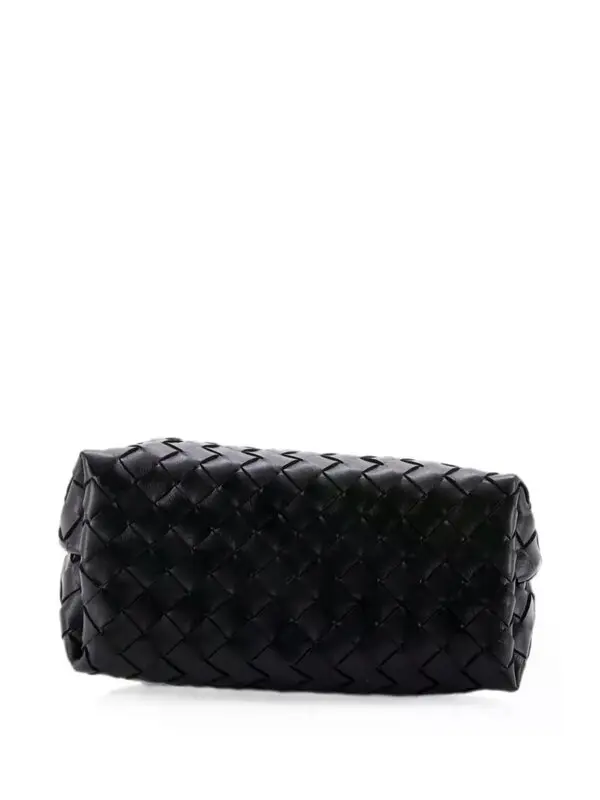 Bottega Veneta Andiamo Chain Top Handle Bag Intrecciato Nappa Small Satchel - Black