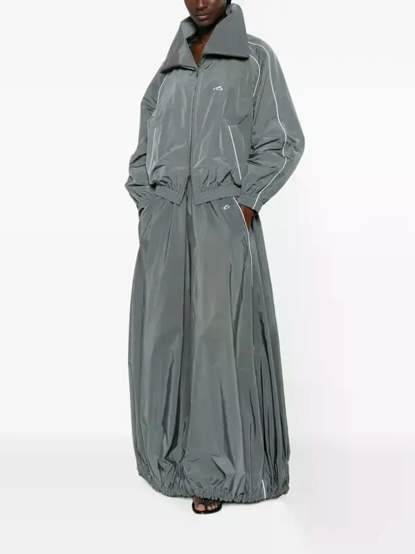 Balenciaga Side Stripe Balloon Hem Maxi Skirt