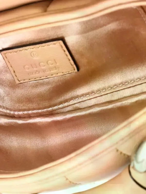 Gucci Horsebit Chain Vertical Quilted Small Shoulder Bag - Neutrals