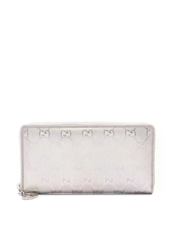 Gucci 2000s Gg Imprime Long Wallet - Silver
