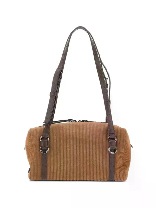 GIANNI CHIARINI Terry Ribbed Shoulder Bag - Brown