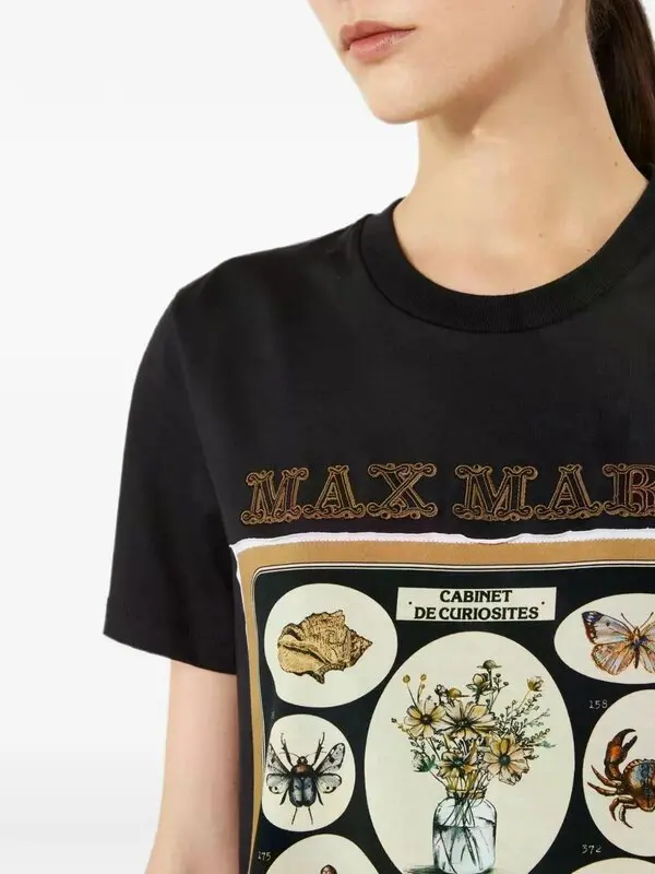 Max Mara Spadino Graphic-print T-shirt - Black
