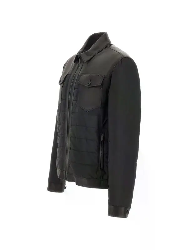 VOLFAGLI FIRENZE Massenzio Leather-panelled Quilted Jacket