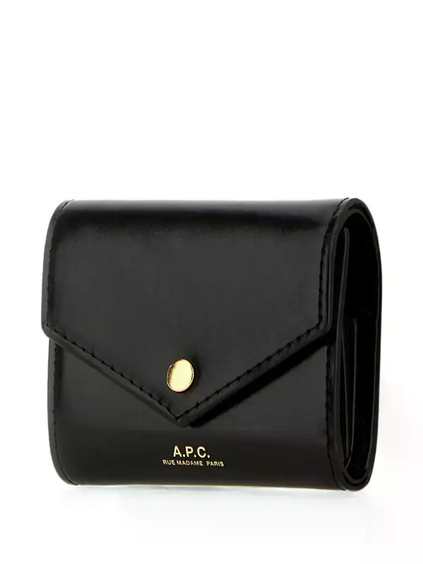 A.p.c. Envelope Leather Wallet - Black