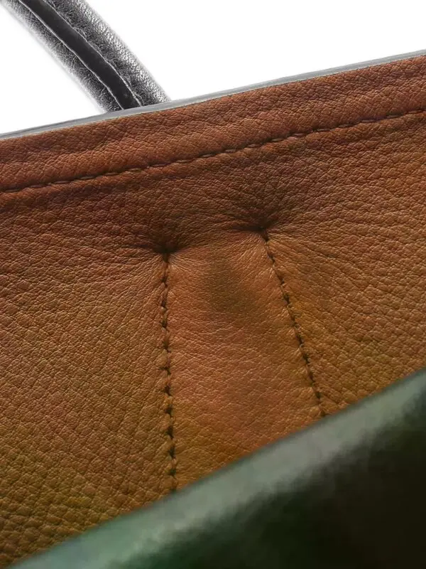 Prada Enamel Triangle Logo Tote Bag