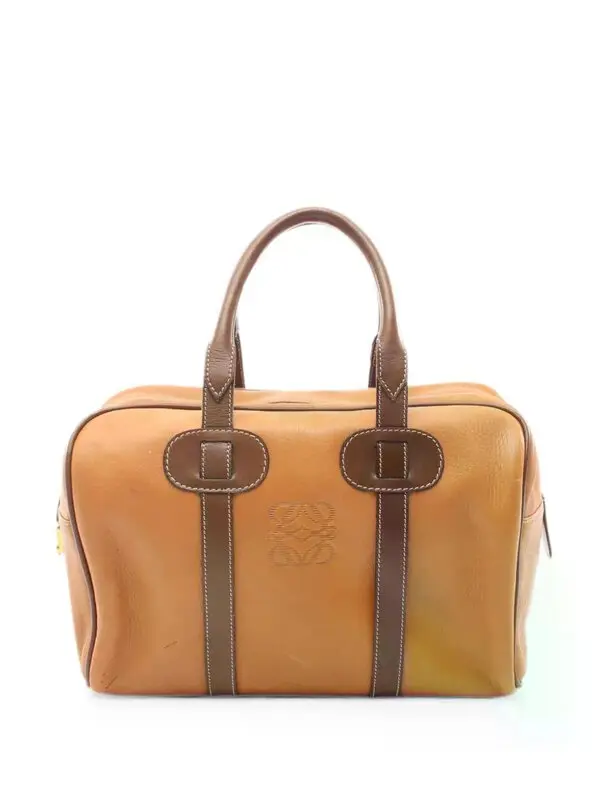 Loewe 2000s Mini Anagram Leather Boston Bag