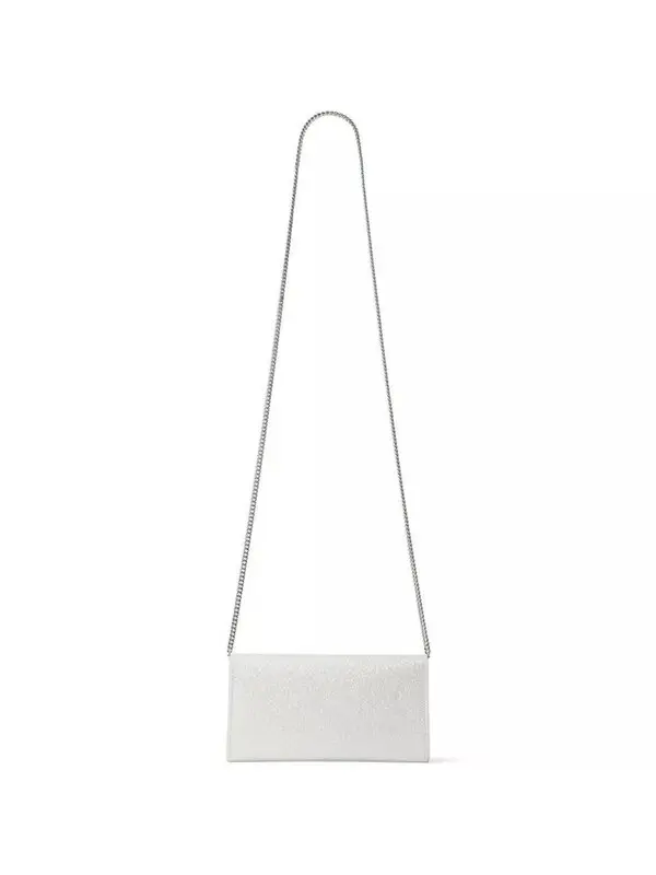 JIMMY CHOO Emmie Glitter Clutch Bag - Silver