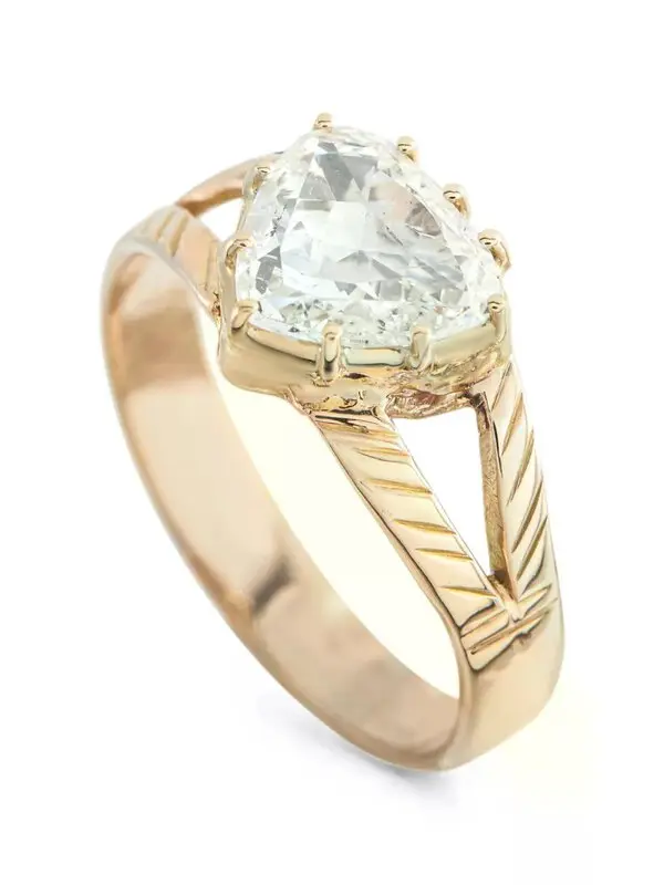 LB EXCLUSIVE Diamond Heart Ring In 18k Rose Gold