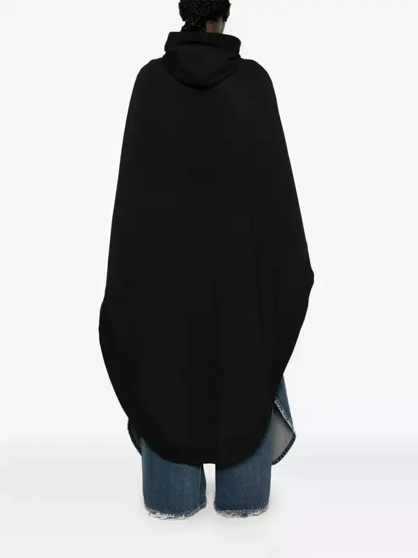 Balenciaga Asymmetric Embroidered-logo Hoodie