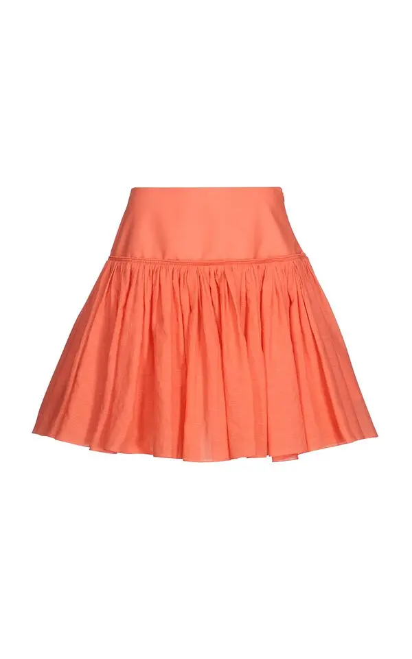 Alaïa Cotton-blend Mini Skirt - Orange
