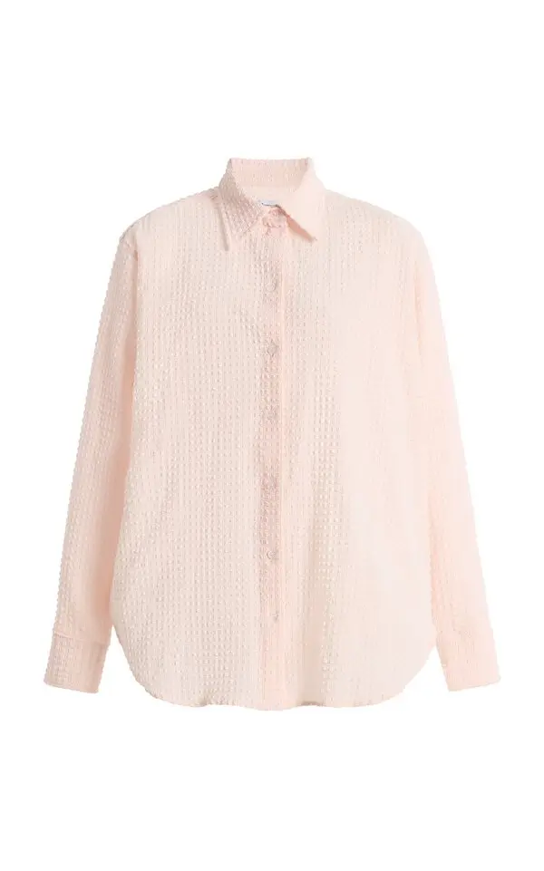 Hunza G Oversized Seersucker Shirt - Pink
