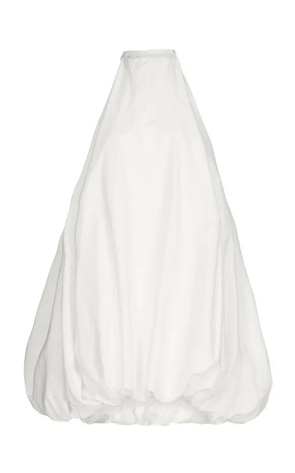 Alaïa Balloon Cotton-poplin Mini Dress - White