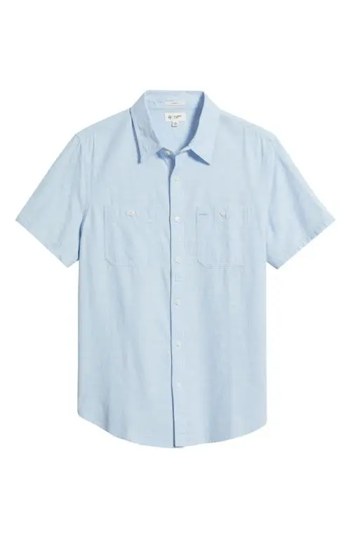 Ag Mason Classic Fit Short Sleeve Button-up Work Shirt - Fresh Blue