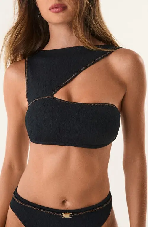VIX PAULA HERMANNY Asymmetric Bikini Top - Black