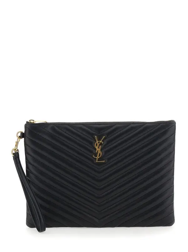 Saint Laurent Cassandre Clutch With Removable Strap - Multicolor
