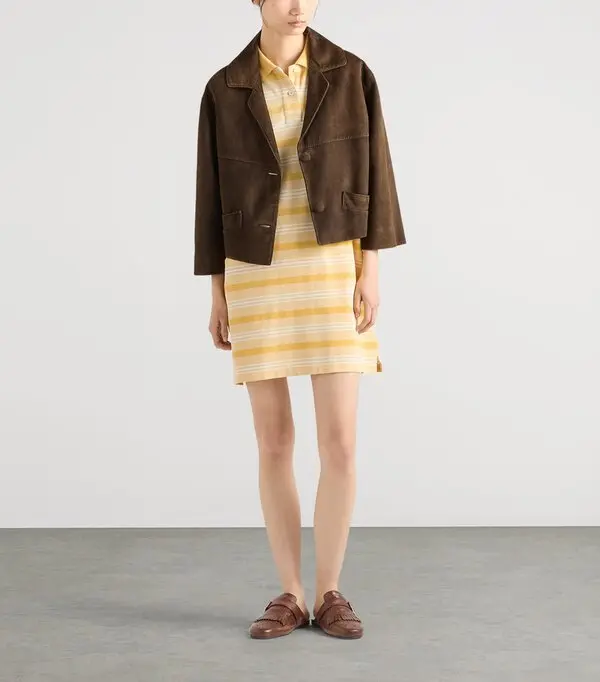 Prada Cotton Piqué Stripe Mini Dress