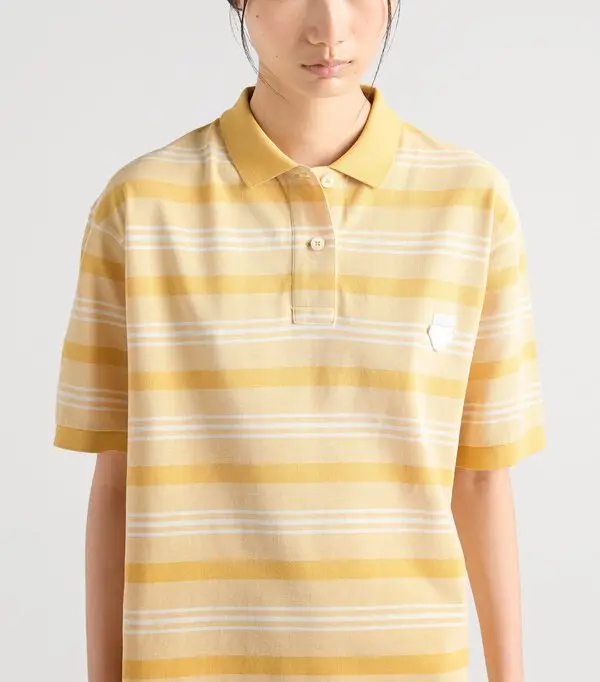 Prada Cotton Piqué Stripe Mini Dress