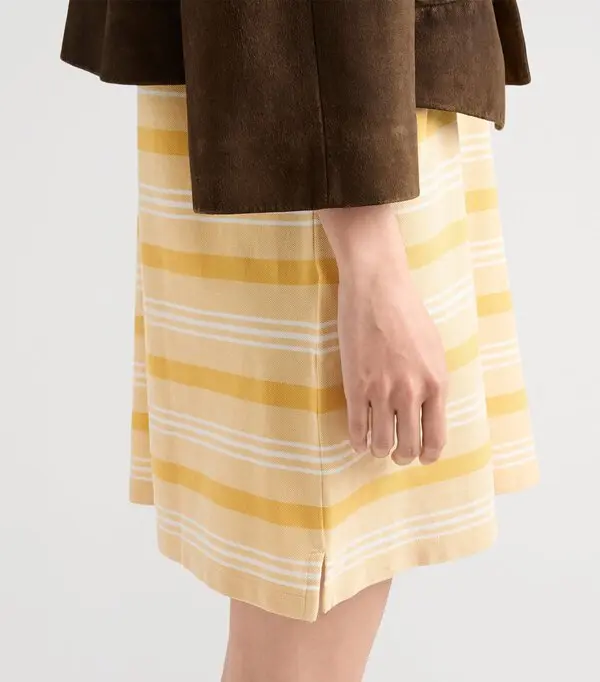 Prada Cotton Piqué Stripe Mini Dress