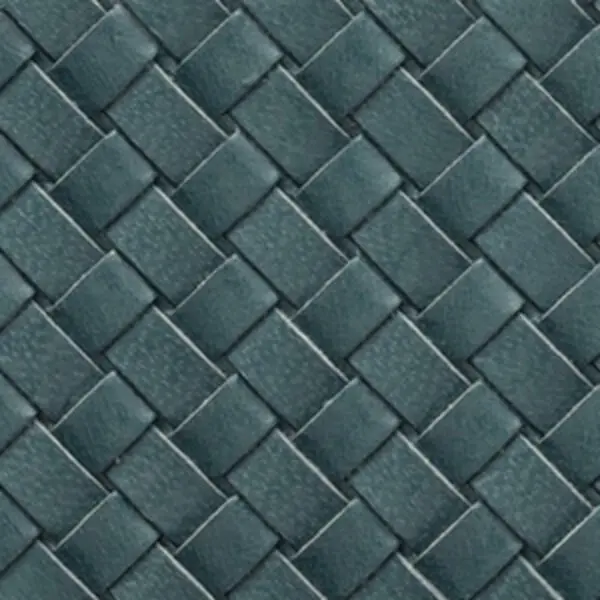 Prada Leather Woven Card Holder - Blue