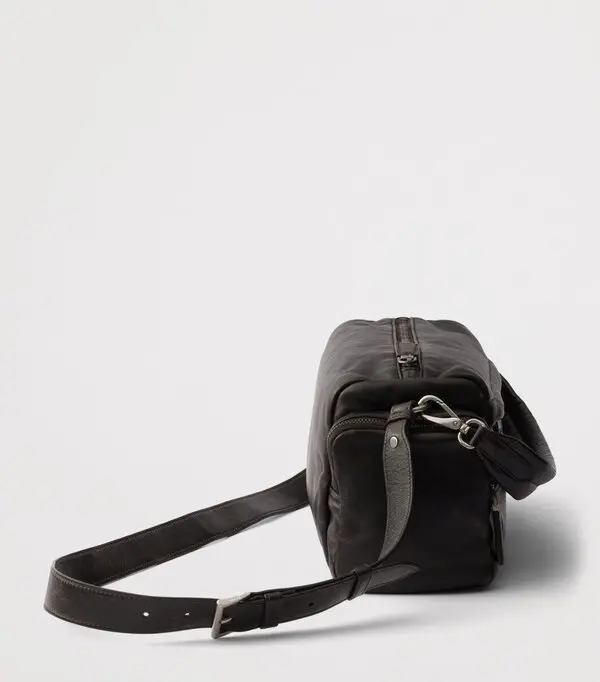 Prada Nappa Leather Shoulder Bag - Brown