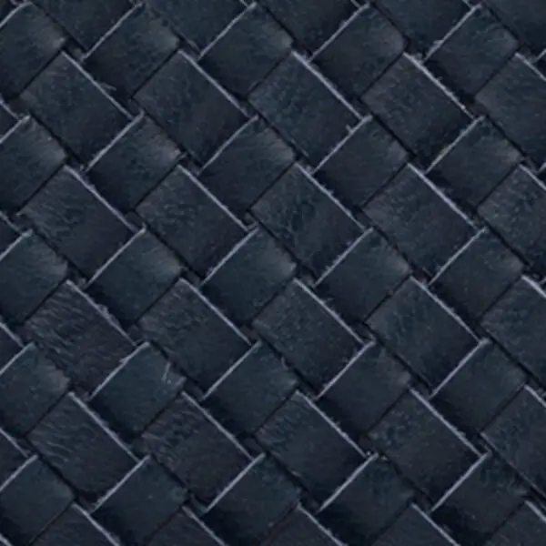 Prada Leather Woven Card Holder - Blue