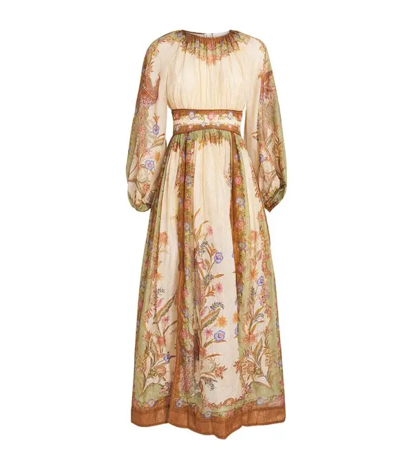 Zimmermann Indra Maxi Dress In Cotton-silk