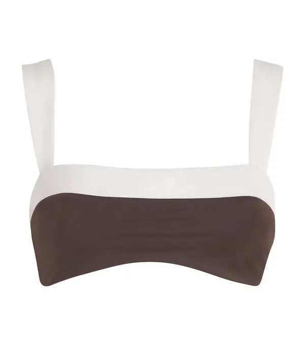AWAY THAT DAY Square-neck Bikini Top - Brown