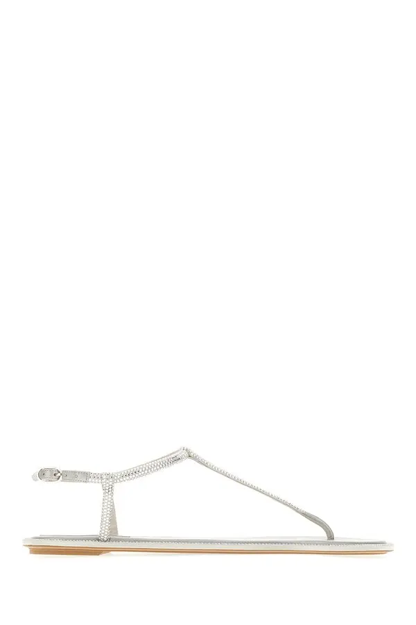Rene Caovilla Embellished T-bar Sandals - Multicolor